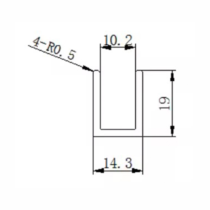 Custom Aluminum Channel Profiles for Glass | U Shaped Extrusions ...