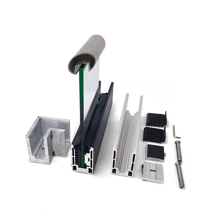 U Channel Aluminium Glazing Profiles for Stairs Railing and Handrail ...