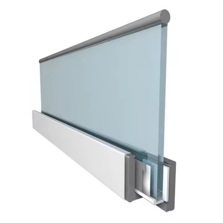 U Channel Aluminium Glazing Profiles for Stairs Railing and Handrail ...