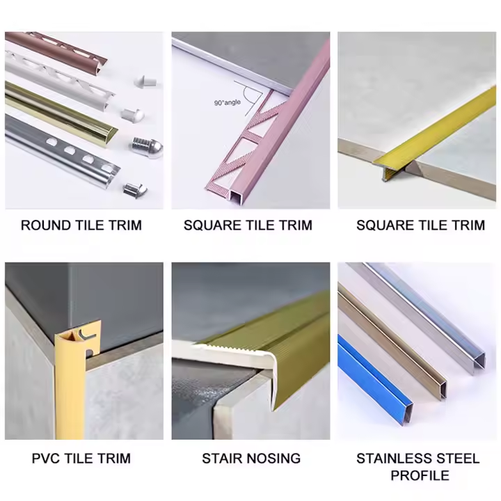 Aluminium Edge Tile Trim Extrusions Profiles - Leader Aluminium
