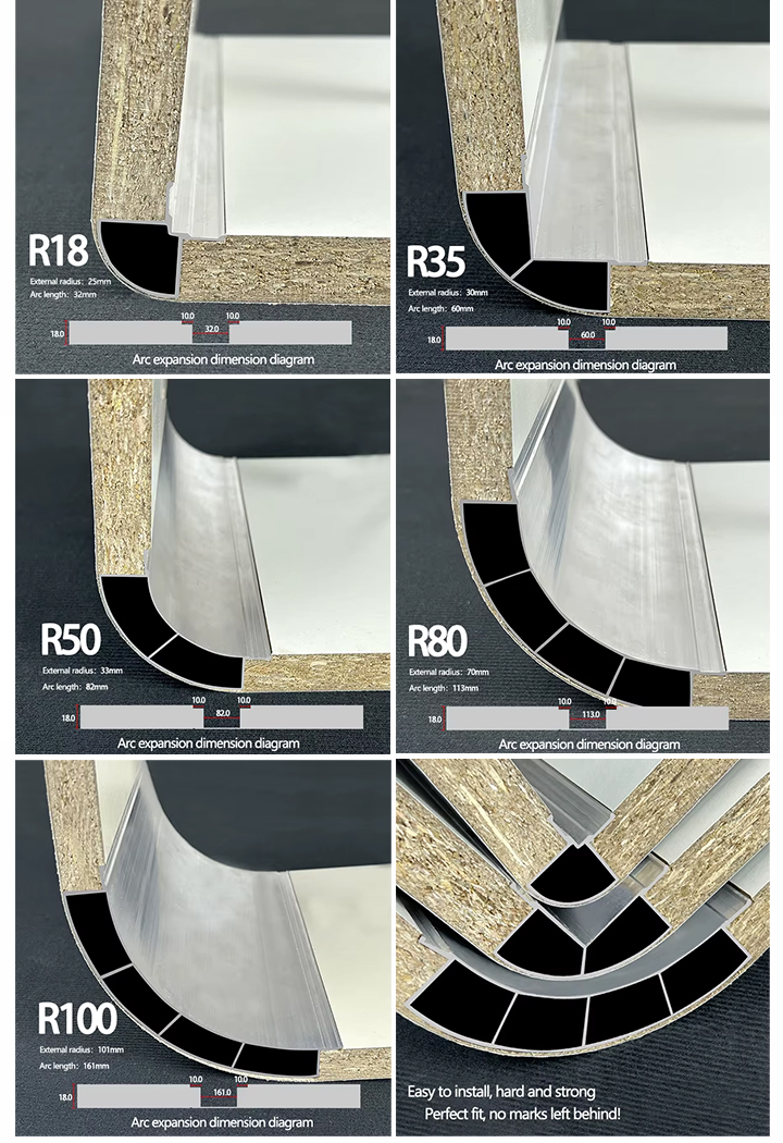 Premium Side Corner Aluminum Extrusions for Modern Furniture - Leader ...